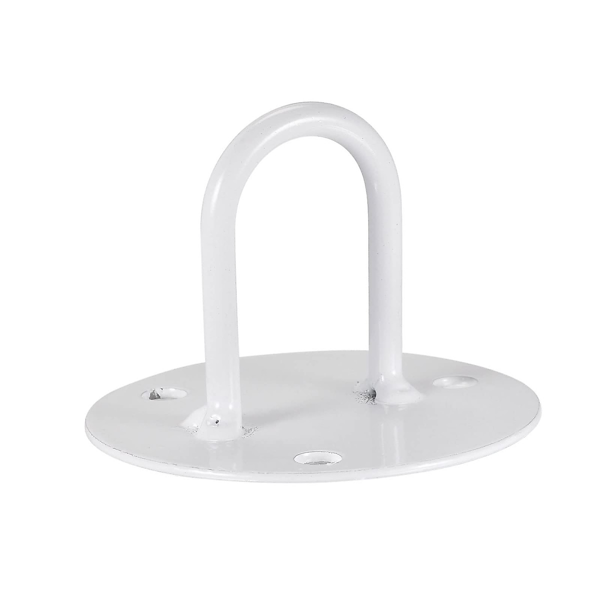 YOKIVE 2 Pcs Ceiling Hanging Hook, Wall Mounted U Shape Hook with Round Plate Hanging Plants, Great for Office, Home, Daily Use (White, 2.6x1.8-Inch)