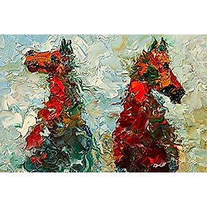 SOLD Listen To The Wind, Equine Horse Painting By Internationally Renown Impressionist Palette Knife Artist Andre Dluhos