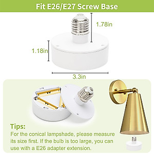 PEESIN E26 Base Battery Operated Light Bulb, 2 Pack Battery Powered Light Bulbs, Battery Light Bulb, Light Bulbs, LED Puck Lights for Wall Sconce, Lamp