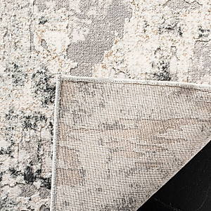 SAFAVIEH Vogue Collection Runner Rug - 2' x 12', Beige & Charcoal, Modern Abstract Design, Non-Shedding & Easy Care, Ideal for High Traffic Areas in Living Room, Bedroom (VGE144A)