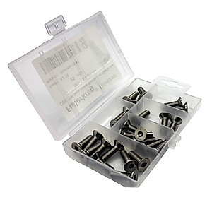 (100 PCS) M3 X 20mm Socket Countersunk Screws (DIN 7991)-A2 Stainless Steel-Hex Drive Flat Head by Fullerkreg