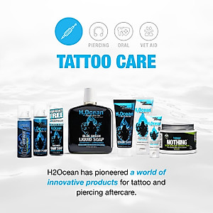 H2Ocean Aquatat Tattoo Healing Ointment - Tattoo Aftercare Cream for Tattoo Supplies - Fragrance- & Dye-Free Tattoo Care Ointment with Vitamins A & B - 1.75 oz