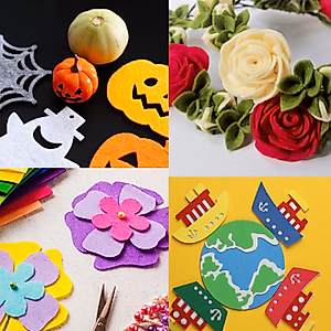 HaoFeiJH White Felt Fabric 36" X 36"(1 Square Yard) 1.6mm，Fabric Sheets Soft Woven Acrylic Craft Felt by The Yard for Sewing DIY Art Craft Project Decorations