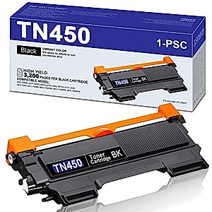 ALUMUINK Compatible High Yield Black Toner Cartridge Replacement for Brother TN-450 TN 450 TN4501PK | Compatible with HL-2280DW HL-2270DW HL-2240 MFC-7240 Printer Ink