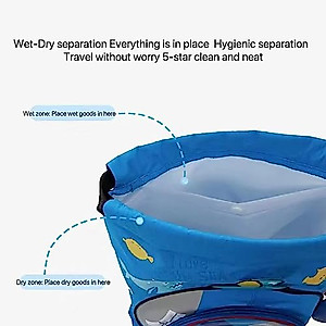 XUBWVW Backpack Waterproof Beach Bag with Shoe Box Children's Swimming Bag Dance Bag Girl Boy Sports Fitness Backpack