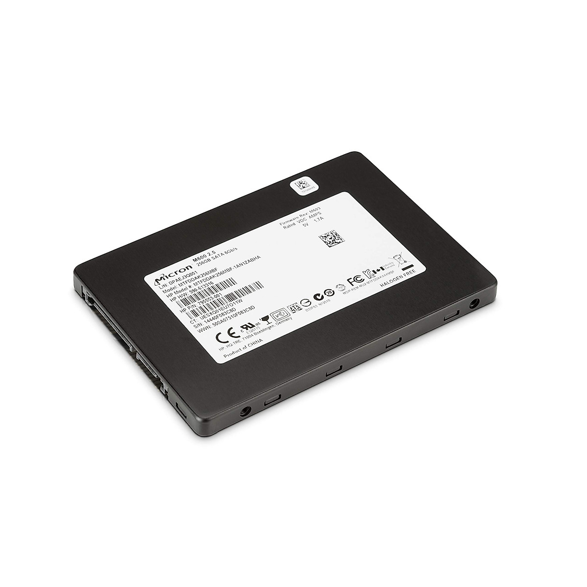 HP Hewlett Packard Office Solid State Drive, Internal 256 Sata_6_0_gb 3.5" P1N68AA,Silver