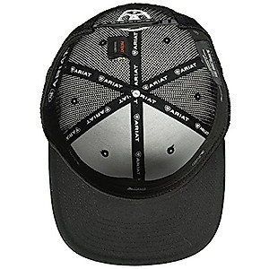 ARIAT Men's Aztec Black Flat Bill Cap, One Size