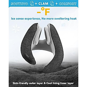 SOUTHVO Travel Pillow Airplane with Noise Canceling Earmuffs NRR 25dB, Memory Foam Travel Neck Pillow, 360°Neck Support Travel Essentials for Airplanes, Cars, Office Napping (Rock Gray, M)