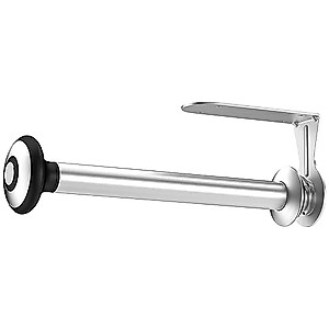 Paroto Paper Towel Holder, One Hand Tear Paper Towel Holder Under Cabinet Adhesive or Drilling，Stainless Steel Paper Towel Holder Wall Mount with Quick Release Knob for Kitchen and Bathroom