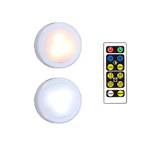 ANUOMY E12 Battery Operated Light Bulb,Screw in Puck Lights with Remote,Battery Powered LED Light Bulbs Small Puck Light for Not Electricity Wall Sconce Hanging Lamp Pendant Light