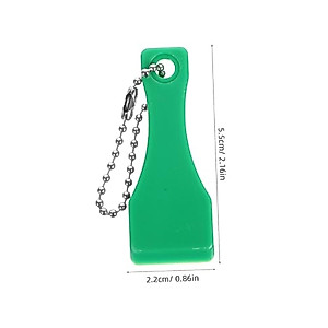 Sewroro 10pcs Scratch-Offs Label Remover Tool Label Stickers Scratch Tickets Plastic Scraper Tools Keychain Scratcher Thumb Keyring Scratcher Plastic Ticket Scratcher Abs Green