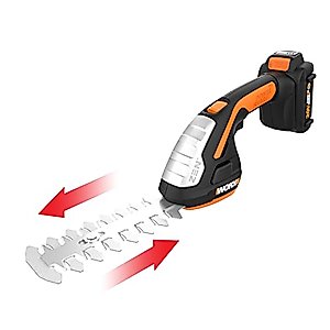 WORX 20V 8" Cordless Shrubber Trimmer Grass Shear WG801.1 Shurb Shear, PowerShare, 1*2.0Ah Battery & Charger Included (Only one 8" shrubber Blade)