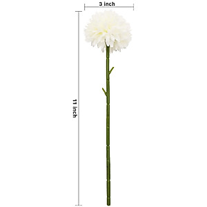 12 Pcs Artificial Flowers Chrysanthemum Ball Flowers Bouquet for Home Garden Party Wedding DecorationChristmas Party Baby Shower Decor Thanksgiving Gift Fake Flowers Silk Artificial Hydrangea