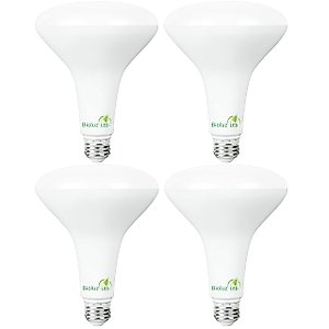 Bioluz LED 4 Pack BR40 LED Bulb 2700K Warm White 90 CRI Dimmable UL-Listed CEC Title 20 Compliant 1250 Lumen Outdoor/Indoor Flood Lights (Pack of 4)