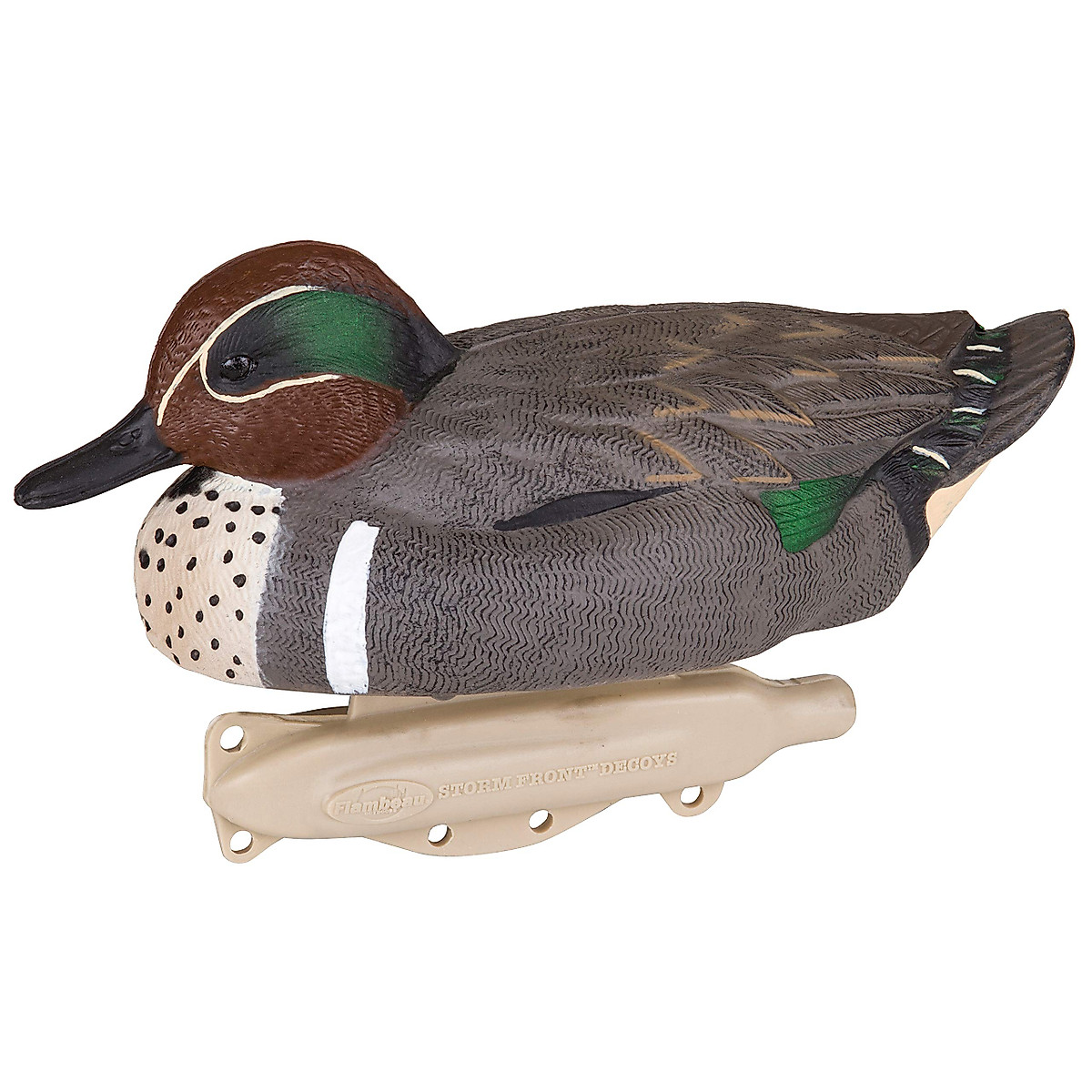 Flambeau Outdoors 8015SUV Storm Front 2 Green-Winged Teal Decoys, Classic Floaters - 6-Pack
