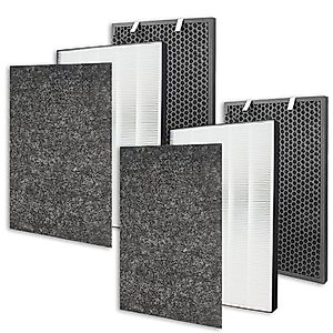 2 Packs Air220 Air320 Replacement Filter Compatible with Bissell Air220 Air320 2768A 2609A Air Purifier - Including True HEPA + Pre-Filters & Activated Carbon Filters - Compare to # 2677 2678 2804