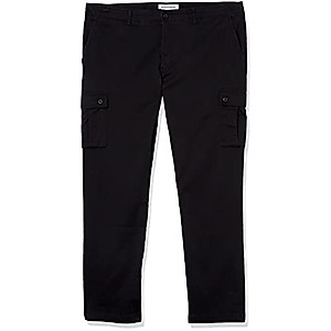 Amazon Essentials Men's Slim-Fit Stretch Cargo Pant, Black, 32W x 30L