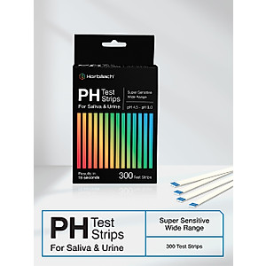 Horbäach PH Test Strips for Urine and Saliva Testing | for Women and Men | 300 Count