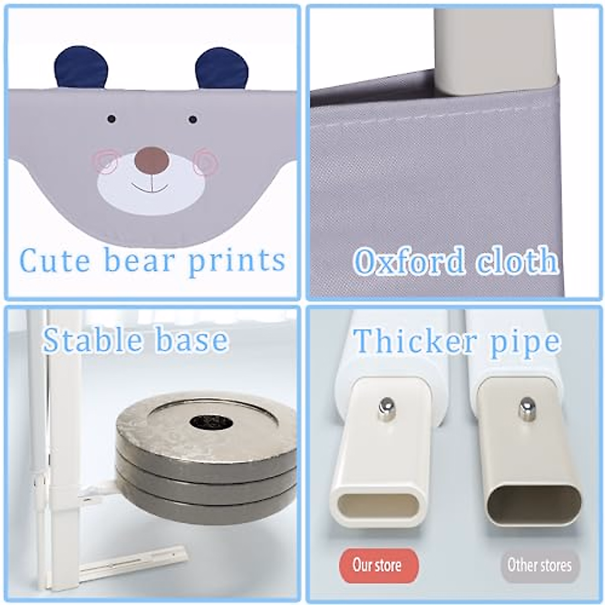 RDHOME 59" Bed Rails for Toddlers Safety Baby Bed Guard, Vertical Lifting Bed Guardrail for Kids, Collapsible Double Lock Bedrail Fits Queen Size Bed (1 Piece)