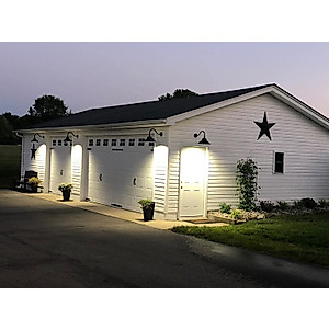 14in.Outdoor Gooseneck Barn Light,42W 4200lm Exterior LED Light Fixture with Wall Mount for Patio,Photocell Included,Black Industrial Porch Light Fixture for Farm,Entryway,Garage-3000K Warmlight-2Pack