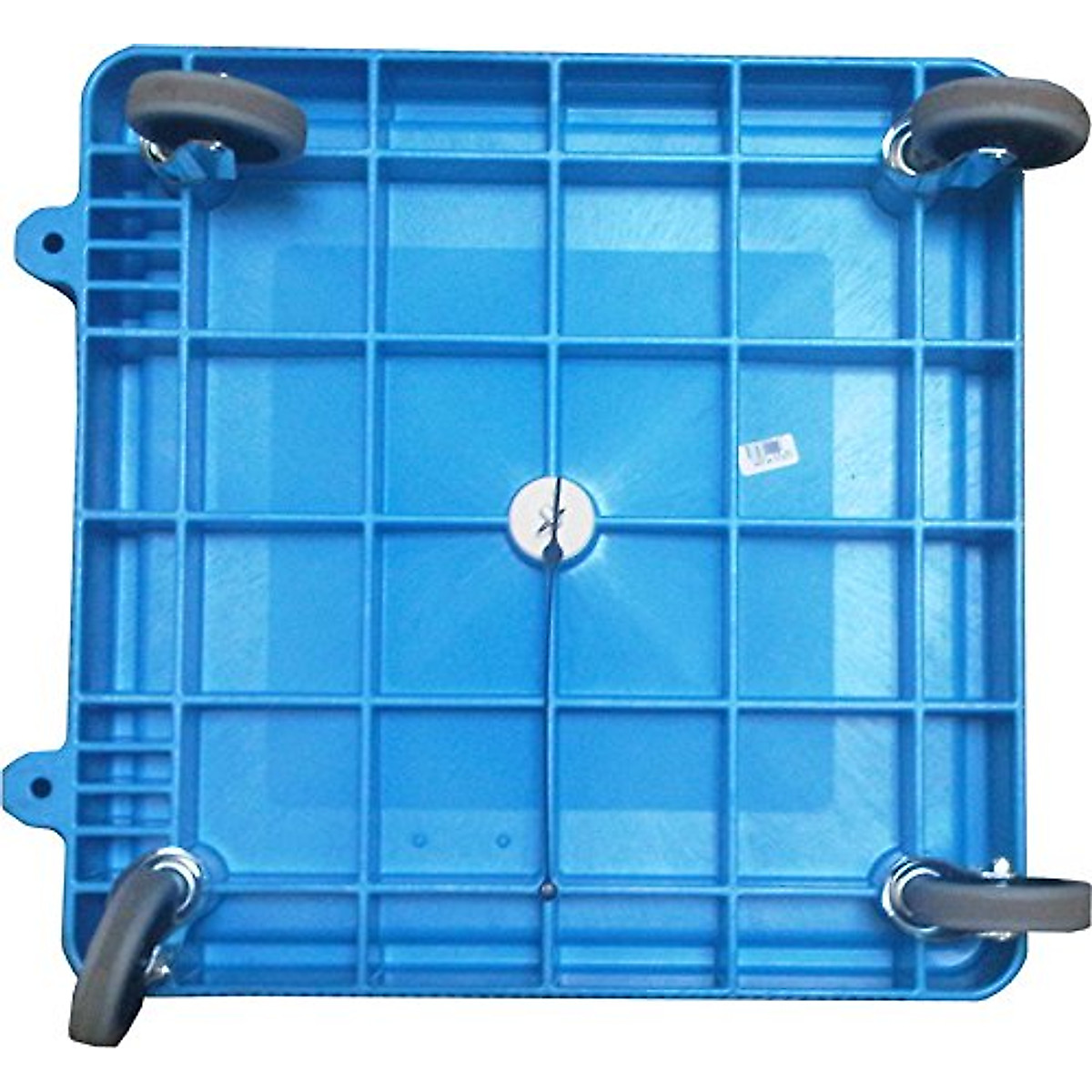 Carlisle FoodService Products E-Z Glide Warewashing Rack Dolly Dishwashing Rack Dolly with Drain for Kitchen and Restaurants, Plastic, 22.5 x 22.5 x 8 Inches, Blue