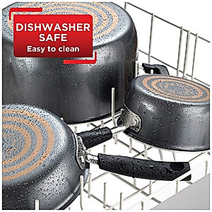 T-fal Signature Titanium Nonstick 3 Qt. Saucepan with Lid, Grey, B06124