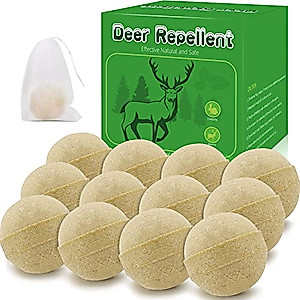 Deer Repellent, 12Pack Natural Deer Stopper Repellent, Rabbit Repellent Powerful Deer Deterrent for Outdoor Garden Plant Tree Yard, Safe for Deer and Plants