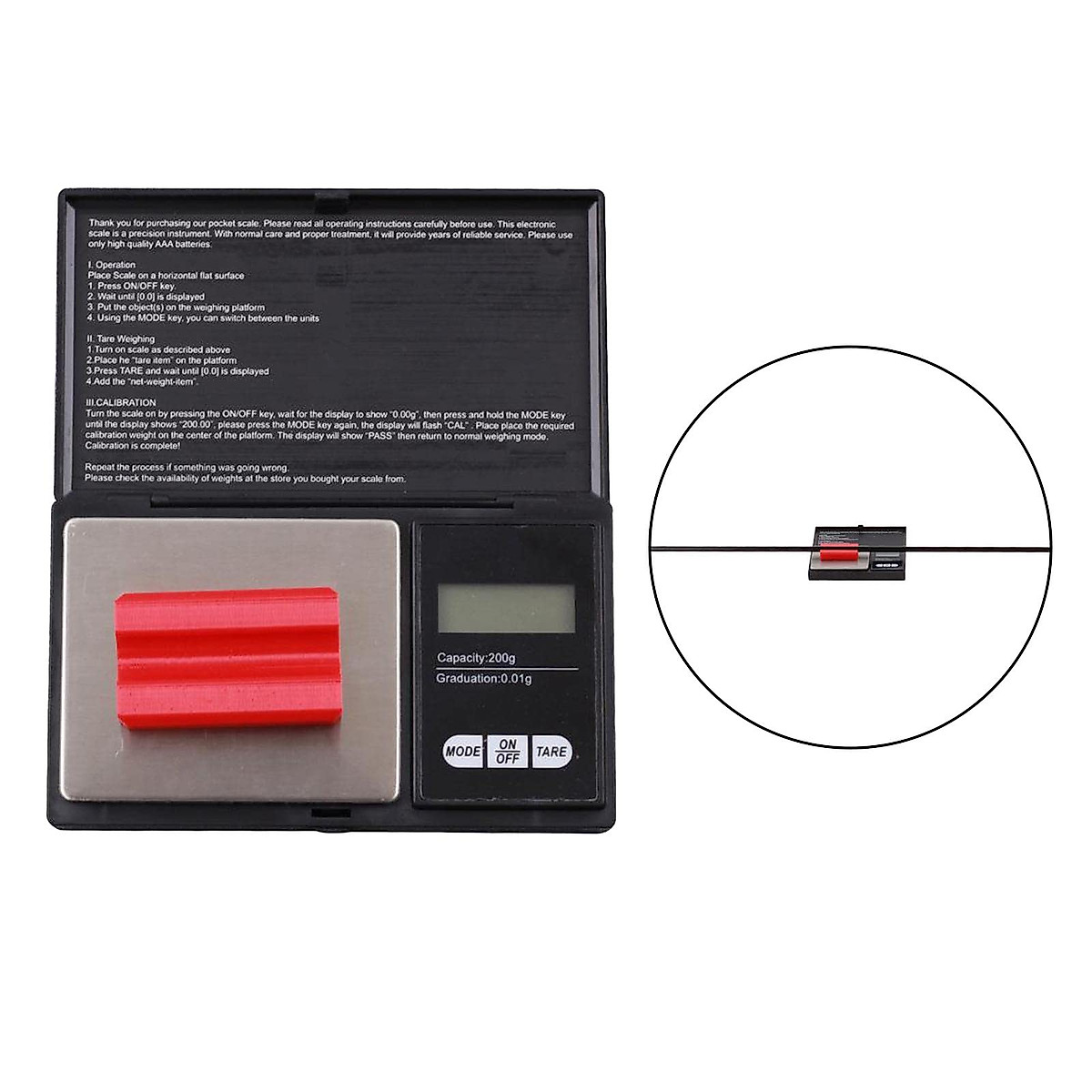 aternee Archery Draw Weight Scale Grain/Gram Scales, Portable Pocket Electronic Arrow Scale Digital Grain Arrow Squaring Device Archery Accessories