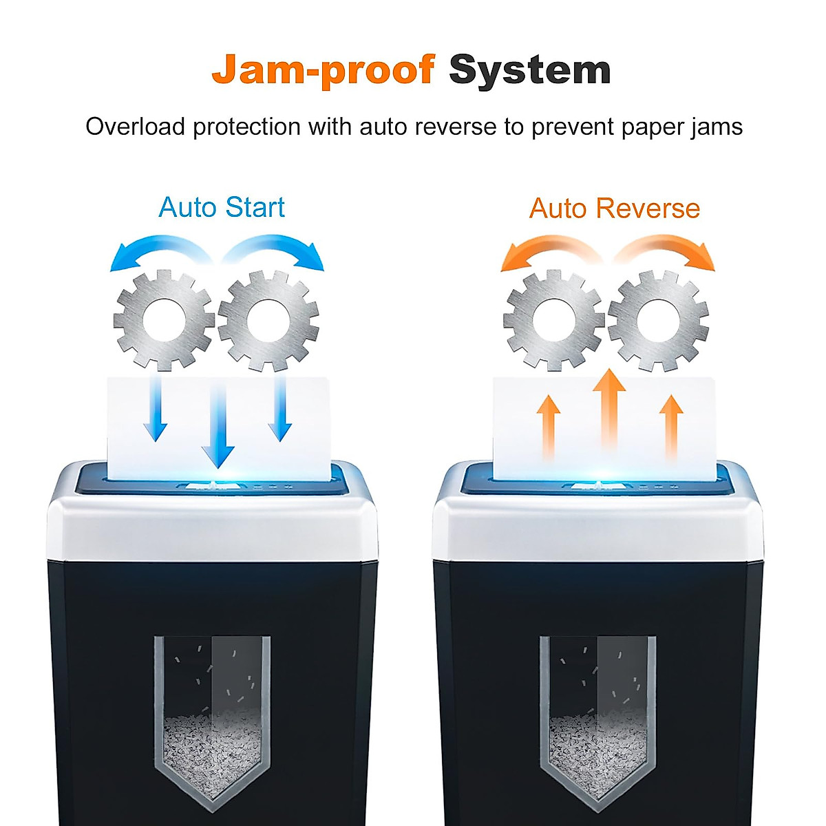 Bonsaii 14-Sheet Home Office Paper Shredder, 40-Minute Shredder for Home Use, Cross Cut Heavy Duty Shredder, CDs, Mails, Staple, Clip, with 4 Casters (C169-B)