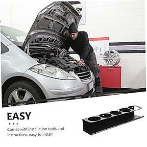 Levemolo 1 Set Warehouse Tools Wall Rack Drill Rack Tool Organizer Electric Drill Holder Storage Shelf for House Tool Holder Organizer for Tool Handheld Tool Holder Black Metal