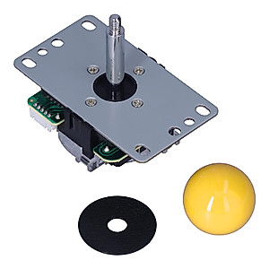 Hilitand Classic Competition 5 Pin Stick Rocker 8 Ways Joystick for PC Box 360, for PS2, for PS3 Games DIY Kit Parts Mame Jamma Game Consoles(yellow)
