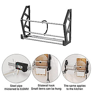 Hooshion Shoe Rack for Door, 4-Pack Wall Shoe Rack, Door Shoe Rack with Adhesive Hanging Strips and Storage Hooks, Shoe Wall Rack Without Drilling