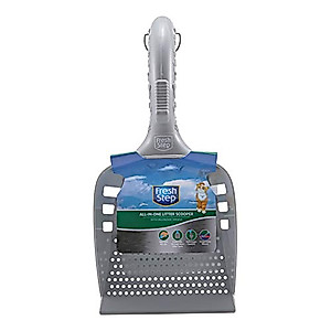 Fresh Step All In One Litter Scoop - Fast and Easy to Use Cat Litter Scooper - Deep Shovel Ergonomic Handle Grip Kitty Litter Scooper to Scoop Away Cat Litter