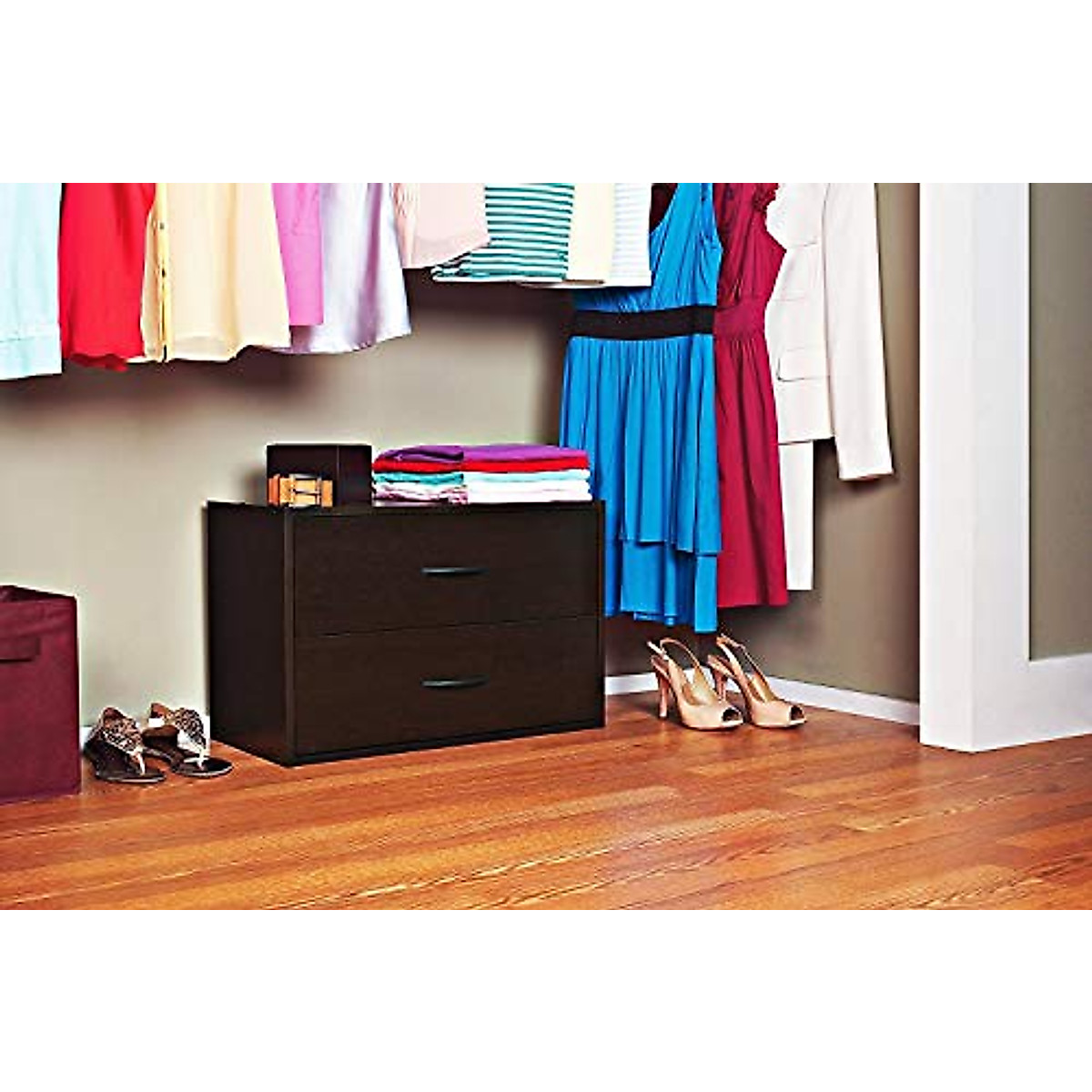 ClosetMaid 1568 Stackable 2-Drawer Horizontal Organizer, Espresso