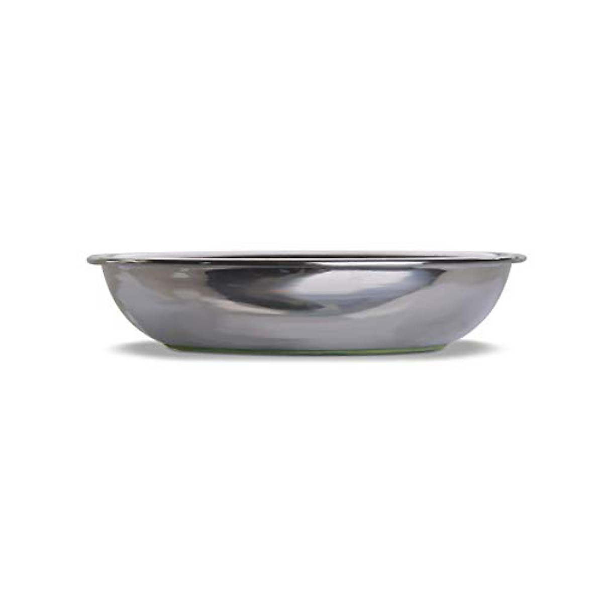 Van Ness Pets Whisker-Friendly Stainless Steel Cat Bowl, Wide Saucer Style Dish, 8 OZ, Natural