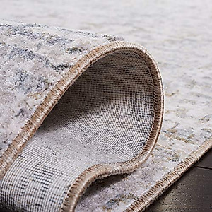 SAFAVIEH Webster Collection 4' x 6' Grey/Beige WBS310G Distressed Premium Viscose Area Rug