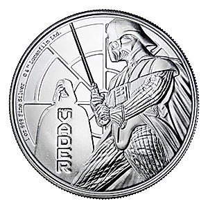 2022 1 oz Silver Star Wars Darth Vader Coin Brilliant Uncirculated with Certificate of Authenticity $2 BU
