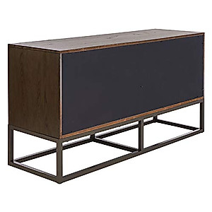 Safavieh Couture Collection Estelle Dark Walnut 6-Drawer Dresser, Ash Brown/Gunmetal