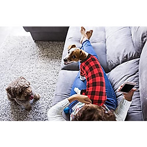 Dog Fleece Sweater Buffalo Plaid Dog Sweater Dog Clothes Dog Outfit Soft Thickening Warm Pet Clothes Sweaters for Dogs Girl & Boy(M)
