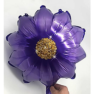 20 Pcs Beautiful Flower foil Balloons, 18" Sunflower Party Balloons for Wedding Party Decorations Summer Sunshine Birthday Party Supplies