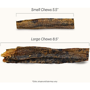 Aurora Pet Bundle Pack (2) Ocean Chews Wolfish Skins Dehydrated Dog Treats (6-oz Pouches) with AuroraPet Wipes