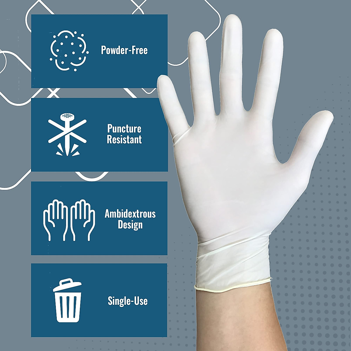 Reli. Latex Gloves, Small (110 Count) | Disposable | Powder-Free | White Gloves, Non-Sterile | All Purpose - Cleaning, Automotive, Cooking, Industrial, Laboratory | Single Use (Small)