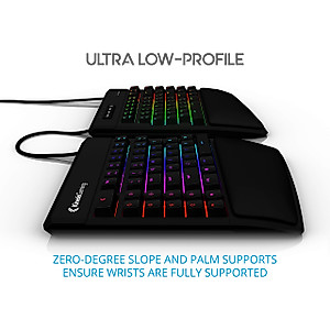 KINESIS Gaming Freestyle Edge RGB Split Mechanical Keyboard (MX Brown) (Renewed)