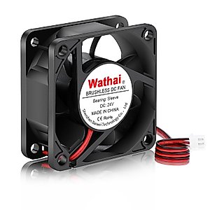Wathai 60mm x 25mm 24V Case Fan 2Pin DC Brushless for DIY Exhaust Cooling Project