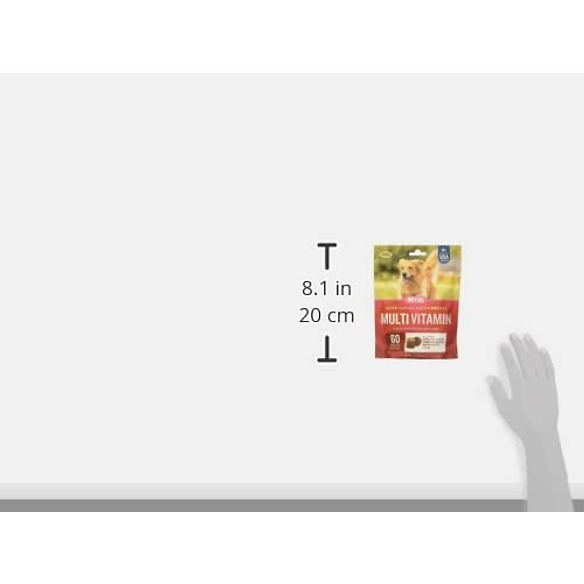 VetIQ Multivitamin Supplement for Dogs, Supports Active Brain Function, Immune System, and Digestive System, Hickory Smoke Flavored Dog Multivitamin, Made in The USA, 60 Count