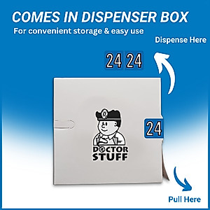 2024 Year Labels, Doctor Stuff 2024 Chart Stickers, Blue/Black Color Coded, Barkley FYCPM Style, USA Made Year Stickers for End Tab File Folders, 500/Roll, 1 Roll, 3/4" x 1-1/2"