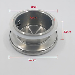 HONGYUNoH 2pcs Stainless Steel Glass Water Pitcher Lids Anti-Dust Splash Resistant Stoppers Covers with Drain for Beverage Carafe Pouring