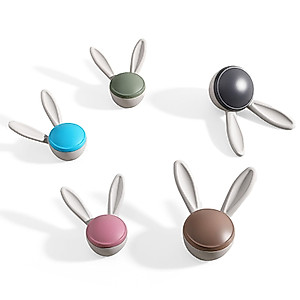 Kcmwsy 3 Pack Coat Hooks Cute Rabbit Shape Metal Towel Hooks Heavy Duty Wall Hooks Modern Bathroom Door Hooks for Coat,Bag,Hat, Scarf,Towel,Key etc (Matte Blue, Large Size)