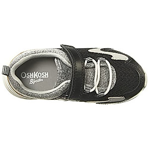 OshKosh B'Gosh Boy's EverPlay Bohemia Running Shoe, Black, 4 Toddler