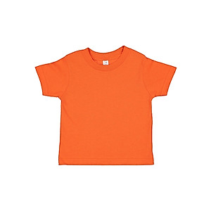 RABBIT SKINS Infant 100% Cotton Jersey Short Sleeve Tee, Orange, 18 Months